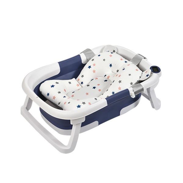 Quality Newborn Baby Bath Tub Set TPE Plastic Soft Cushion Collapsible Children'S Bath for sale