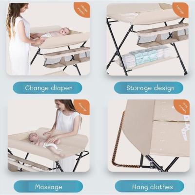 China Green Multifunctional Portable Baby Changing Table Collapsible Changing Table for sale