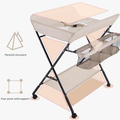 China Green Multifunctional Portable Baby Changing Table Collapsible Changing Table for sale