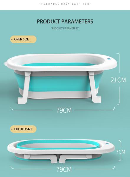 Quality Customized Logo Baby Bathtub Foldable Plastic Bathtub Eco-Friendly for sale
