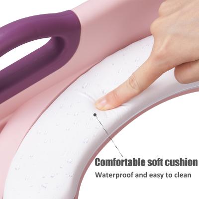 China Customization Logo PP Plastic Foldable Baby Toilet Seat Potty Seat With Steps for sale