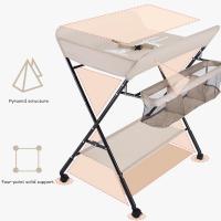 China OEM Foldable Diaper Changing Table With Adjustable Height Nursery Organizer for sale
