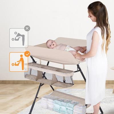 China Home School Confinement Center Baby Changing Table Newborn Baby Foldable Diaper Changing Table for sale