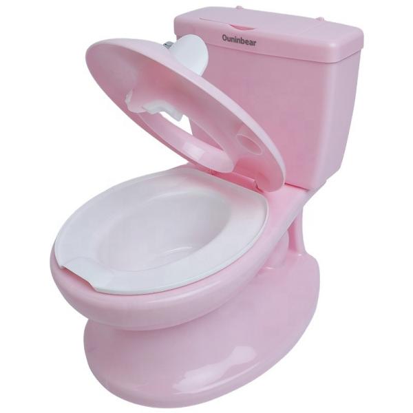 Quality Pink and White Baby Potty Toilet with Customized Logo EN71 Certified Pure Color for sale