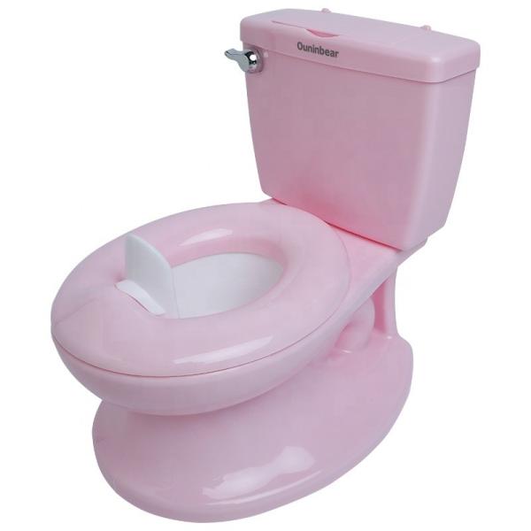 Quality Pink and White Baby Potty Toilet with Customized Logo EN71 Certified Pure Color for sale