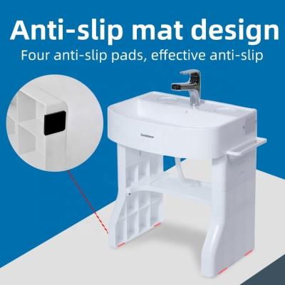 China Simulated Baby Bathroom Hand Washing Basin Child Size Sink With Plastic Stand for sale