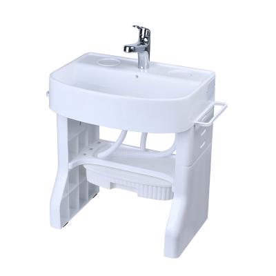 China Ouninbear Wasbak Kinderen Wasbak Plastic Met Licht En Water Tank In Wit for sale