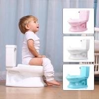 China Solid White Blue Pink Children Simulation Toilet with Flushing Sound for sale