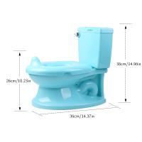 China Solid White Blue Pink Children Simulation Toilet with Flushing Sound for sale