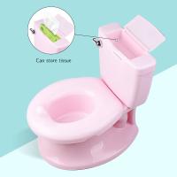 China Solid White Blue Pink Children Simulation Toilet with Flushing Sound for sale