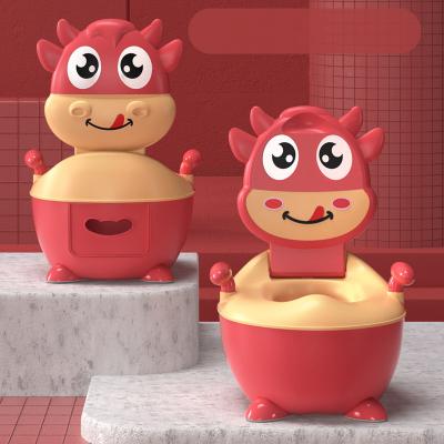 China Donkergroene koe Karton Patroon Babytraining Potty Acceptabel Gepersonaliseerd Logo EN71 Gecertificeerd Te koop