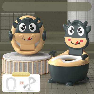 China Koeienvorm Cartoon Baby Potty Toilet met EN71-testcertificering Te koop