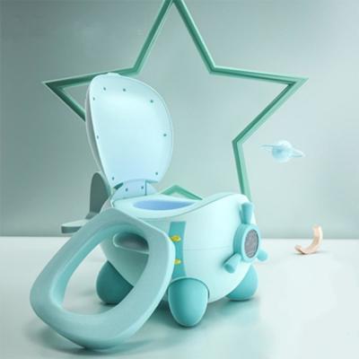 China Custom Logo Vliegtuig Cartoon Baby Training Potty in witte/blauwe/roze kleuren Te koop
