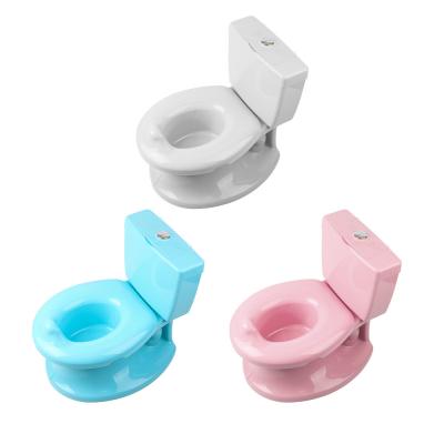 China Gepersonaliseerd logo Eco Friendly Printed Baby Potty Toilet in Blauw Roze Wit Kleur Te koop