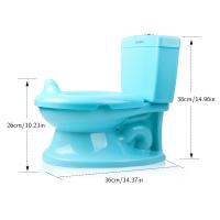 China Solid Pattern White Blue Pink Baby Training Potty EN71 Test Certification with Flushing Sound for sale