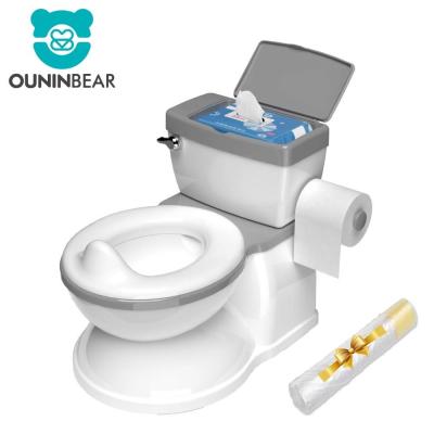China Grau/Pinc/Azul Impressão Baby Potty Toilet Trainer EN-71 Certificado Eco-Friendly Cartão Potty Seat à venda