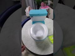 Blauwe babypotje toilet simulatie stoel lichtgewicht PP babyverzorging trainingpotjes