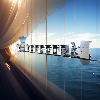 Китай 25 мм Машинная толщина горизонтальный тип флексо печатная машина с плиткой типа лепестков установки для эффективной работы продается