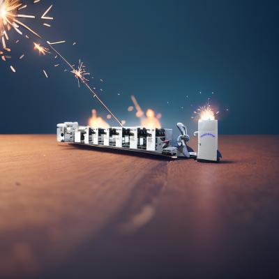 Китай Высокотемпературная сделка УФ-ФЛЕКСО-ПРИНТРИНГ-МАШИНА ПЕТАЛЬНЫЙ УДИННОСТЬ тип клеевой этикетки ФЛЕКСОГРАФИЧЕСКИЙ ПРИНТРИНГ-МАШИНА горячая продажа продается