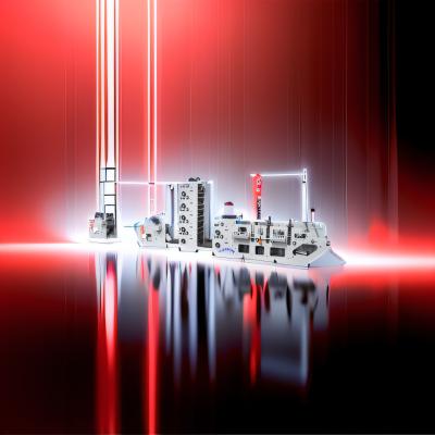 Китай ОБЯЗАТЕЛЬНЫЙ ФЛЕКСОГРАФИЧЕСКИЙ высокоскоростной печатный станок на этикетках магнитное силовое торможение 5 цветная печать 2 УФ-сушилки и 2 ротационные продается