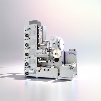 China PADRÃO DA MÁQUINA DE IMPRESSÃO DA ETIQUETA DE RY3201L (LOGOTIPO) FLEXO: COM A 1 BARRA CORTANDO DA VOLTA DA ESTAÇÃO DE +LAMINATING QUE CORTA A ESTAÇÃO à venda