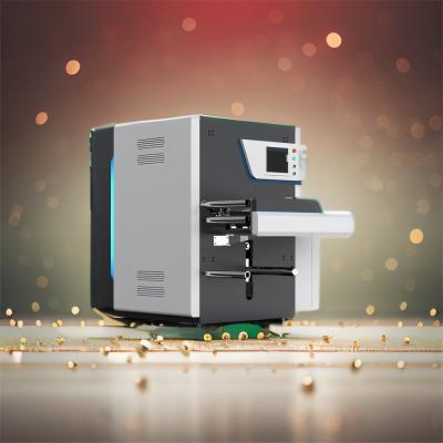 China BTJ-S NO STOP SMALL ADHESIVE STICKER LABEL MACHINE REWINDING PAPER EQUIPADA COM 4 SPINDLES REWINDER automático sem parar à venda