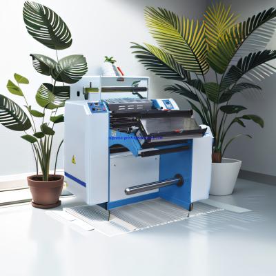 China FM-350 Máquina de processamento de etiquetas adesivas de papel para o diâmetro máximo de papel 600 mm ROLL TO ROLL LAMINATION MACHINE PRE COAT à venda
