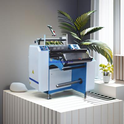 China FM-350 Máquina de processamento de etiquetas adesivas de papel para o diâmetro máximo de papel 600 mm ROLL TO ROLL LAMINATION MACHINE PRE COAT à venda