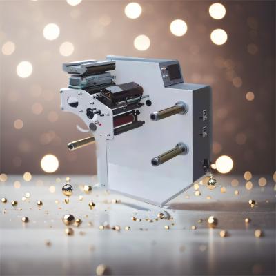 China VOLTAGE 380V/220V 320 AUTOMATIC HIGH SPEED SLITTER REWINDER LABEL SLITTING MACHINE WITH TURRET AND 2 SHAFT 1 INCH 1.5 for sale