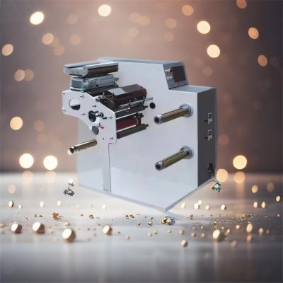 China VOLTAGE 380V/220V 320 AUTOMATIC HIGH SPEED SLITTER REWINDER LABEL SLITTING MACHINE WITH TURRET AND 2 SHAFT 1 INCH 1.5 for sale