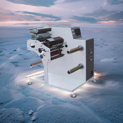 China 200m/min Turret Label Slitter Rewinder Web estreita Máquina de corte de velocidade média Servo Driven Taper Tension Web Guide à venda