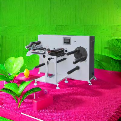 China Máquina automática de corte de rótulos de alta velocidade 320 com alimentação máxima de material largura de corte 350 mm e rebobinagem de torreta à venda