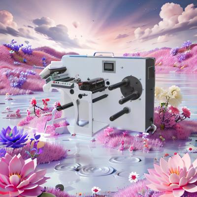 Китай FQ-350FG высокоскоростная Slitter перематывать машина разрезая узким башенку крена бумаги ярлыка материальным полным управляемую сервоприводом перематывает продается