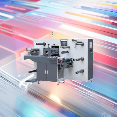 China Máquinas de processamento de papel de etiquetas adesivas de alta velocidade 12 kW PODER 650 mm DÍAMETRO DE REINVOLVIMENTO SEMI-ROTÁRIO Máquinas de corte de tinta à venda
