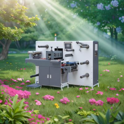 China CORTAR INTERMITENTE SEMI-GIRATÓRIO DE MQ-350YII COM O TRANSPORTE PARA A ETIQUETA IN-MOLD-LABELS DE IML IMPRIMIU O SEGUIMENTO VAZIO DA COR à venda