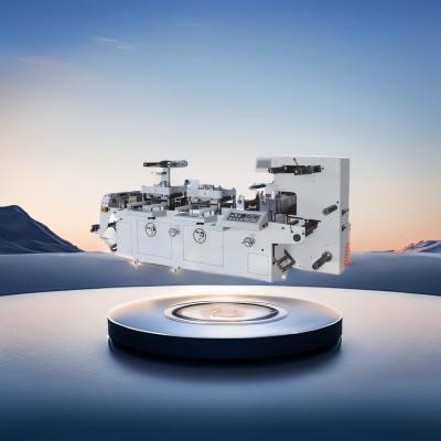 China ESTAÇÃO DUPLA ETIQUETA ESTAMPAGEM A QUENTE MÁQUINA DE CORTE E ETIQUETA DE PAPEL ETIQUETA DE PAPEL MEMBRANA DE NYLON MARCA REGISTRADA RADIUM ANTI-FALSIFICAÇÃO à venda