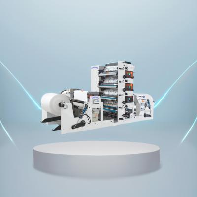 Китай 4 печатная машина flexo цвета 750 850mm разрезая поверхность станции перематывая 1 rewinder дюйма 300mm вала воздуха 2 ножа продается