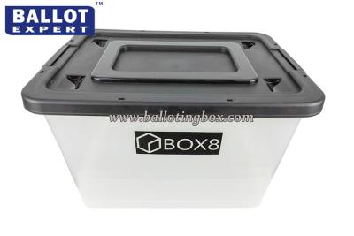 中国 60/65リットルの大きく明確なプラスチック収納箱55 x 40 cmのプラスチックはふたによって運びます 販売のため