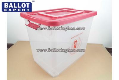 中国 物質的な再生利用できる65リットルの反弄る明確なプラスチック収納用の箱PP 販売のため