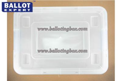 中国 多機能の60リットルの塵の証拠ファイル車輪が付いているプラスチック収納箱 販売のため