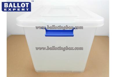 中国 注文の高容量65のリットルの透明なプラスチック貯蔵容器のボール紙 販売のため