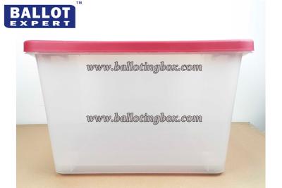 中国 ふたの100%のポリプロピレン材料が付いている専門の作られた60リットルのプラスチック収納箱 販売のため