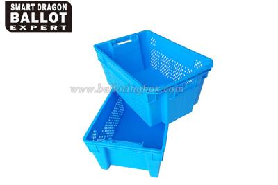 Cina Vasche di plastica di stoccaggio di stoccaggio dei canestri della scatola delle casse della convenienza di plastica accatastabile di economia di spazio in vendita