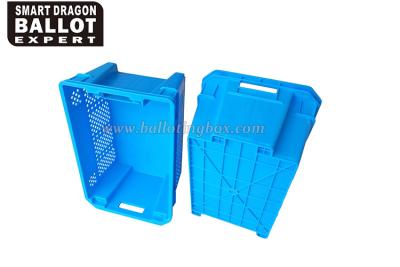 Cina Amichevole eco- commovente di stoccaggio di totalizzatori dei contenitori delle casse di grande trasporto di plastica blu di capacità in vendita
