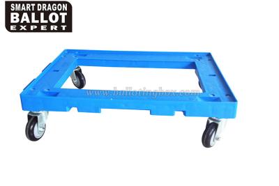 Cina Carrello commovente di plastica del carrello della piattaforma logistica con un OEM di quattro ruote in vendita