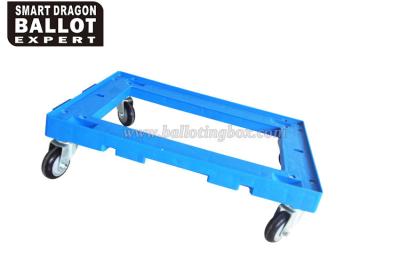 Cina Carrello commovente di plastica accatastabile, carrello commovente a quattro ruote del pallet in vendita