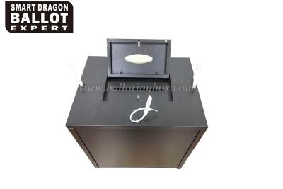 Cina urna di alto metallo dell'interno di 39cm/scatola di voto del nero con il logo in vendita