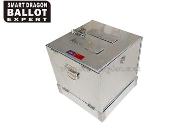 Cina urna di voto di elezione delle scanalature dell'urna due del metallo di 40*40*40cm in vendita