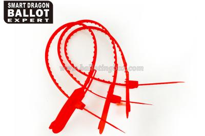 Cina La sicurezza di plastica autobloccante sigilla la lunghezza totale colore bianco/rosso/giallo di 430mm in vendita
