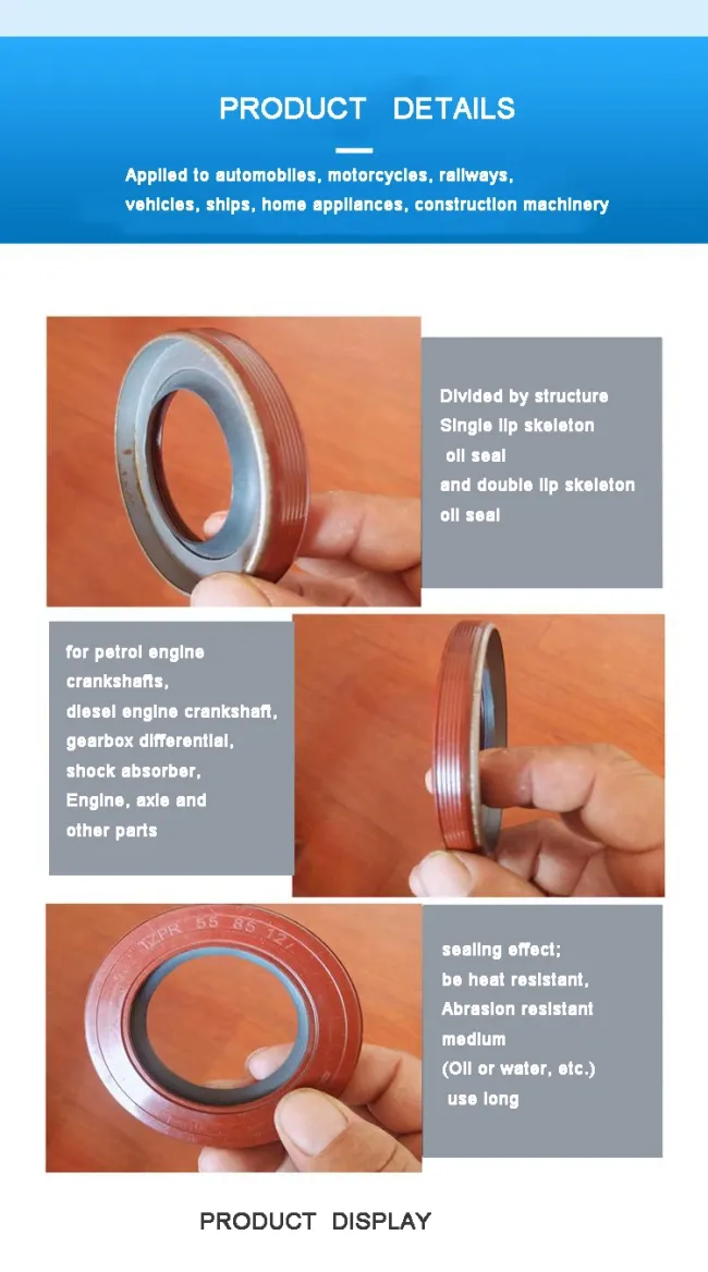 China Supplier Mechanical Shaft FKM FPM Rubber Oil Seal Ring Lip Seal Machinery Seal